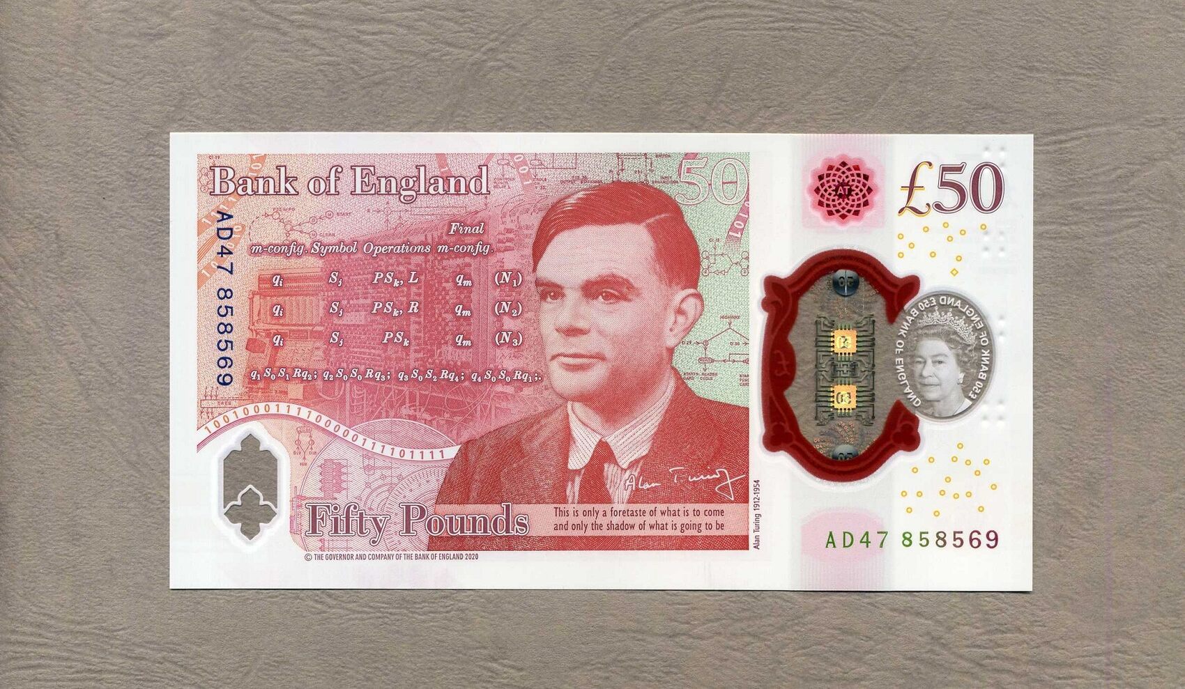 Großbritannien 50 Pounds 2020 P.397a - Alan Turing 1912-1954 ...