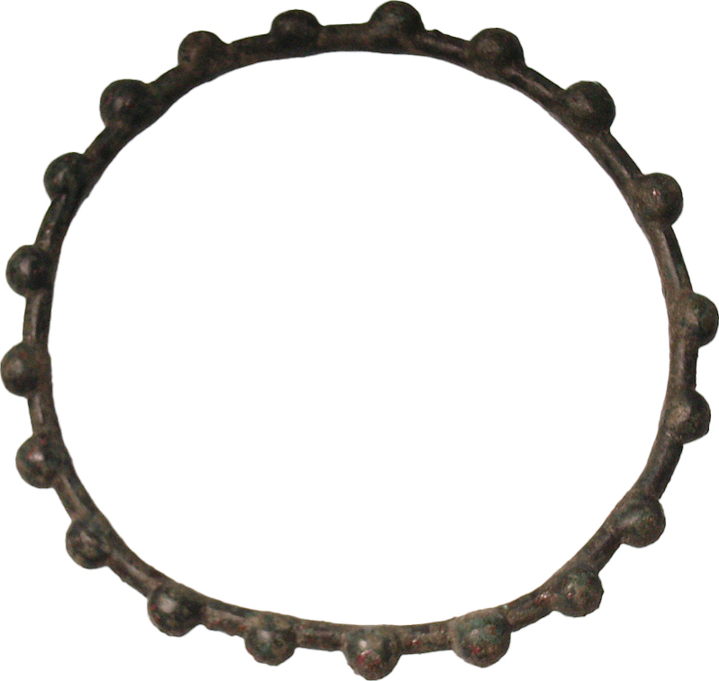 Bronze Age bangle made of bronze with nub decoration Bronze Age ...