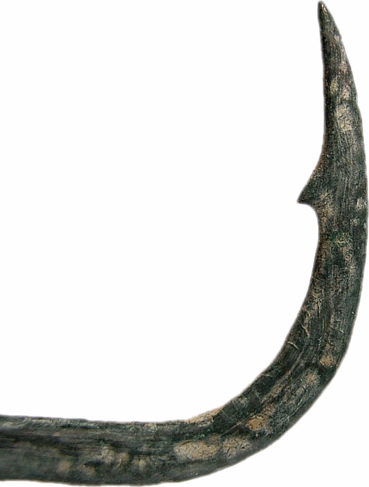 Ancient Roman bronze fishing hook in intact condition antique ...