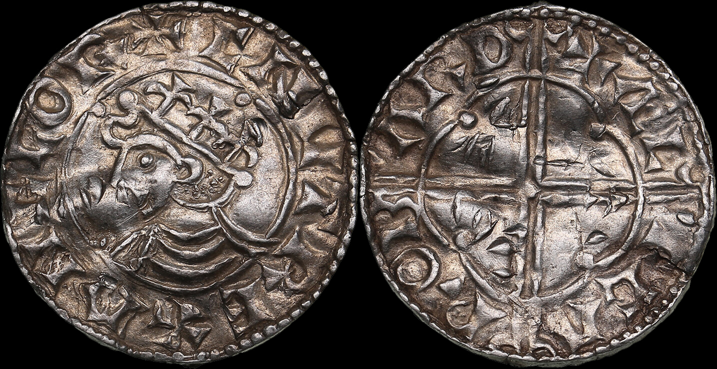 England / Barnstaple Penny (1016-23) Cnut (1016-1035) Quatrefoil type ...