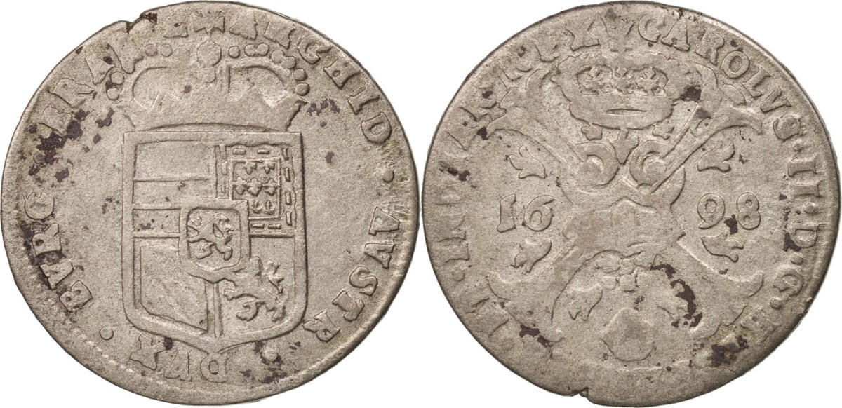 Spanish Netherlands 4 Patards 1698 Antwerp Coin, BRABANT, Antwerp ...