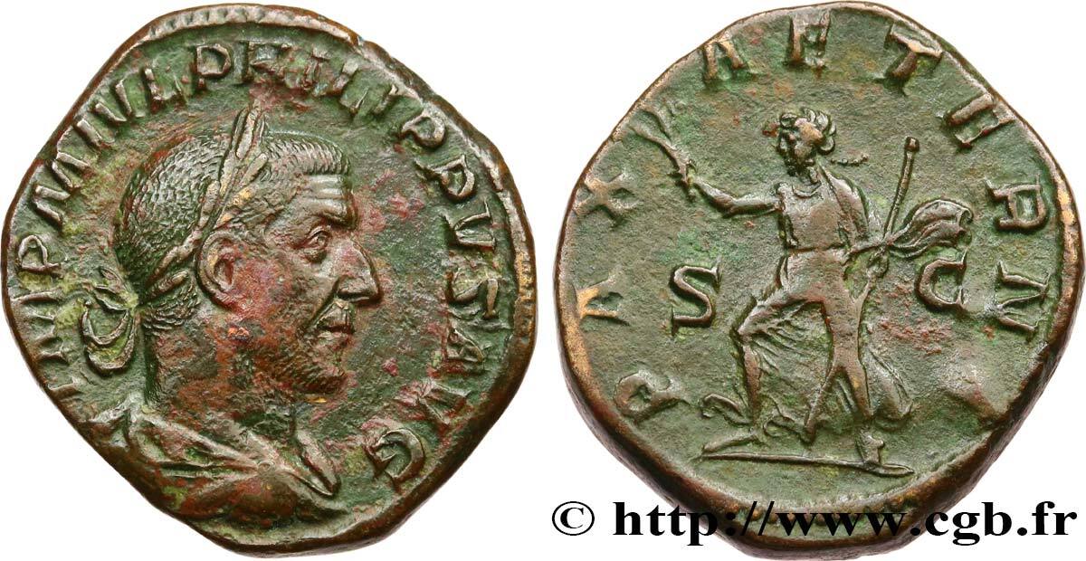 THE MILITARY CRISIS(235 AD to 284 AD) Sesterce PHILIPPUS Rome 244 (30 ...