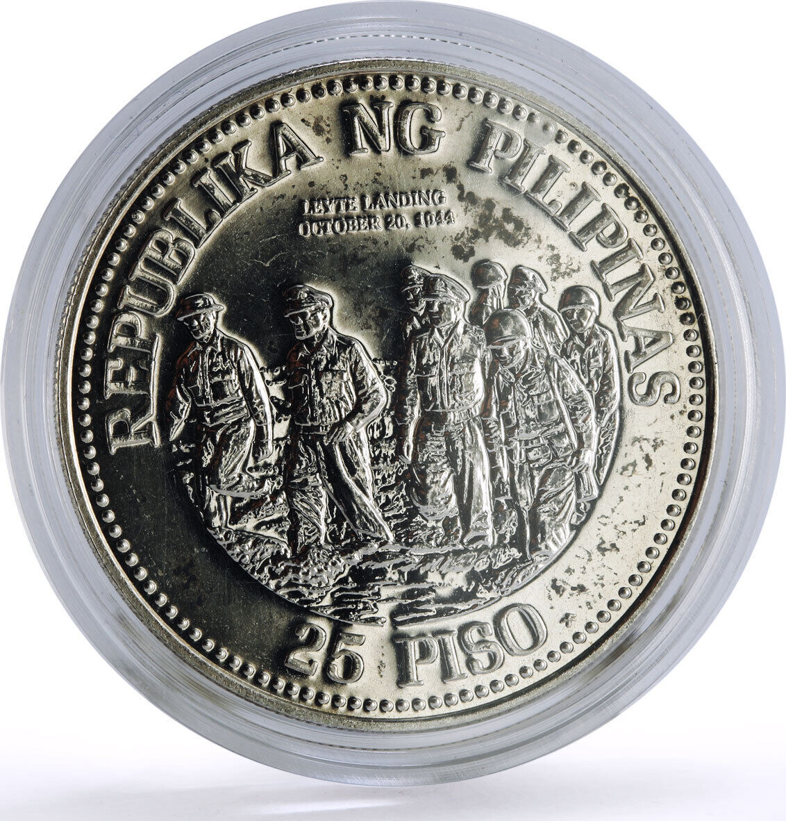 Philippines 25 piso General MacArthur 100th Birth Politics silver coin 1980 Proof-like | MA-Shops