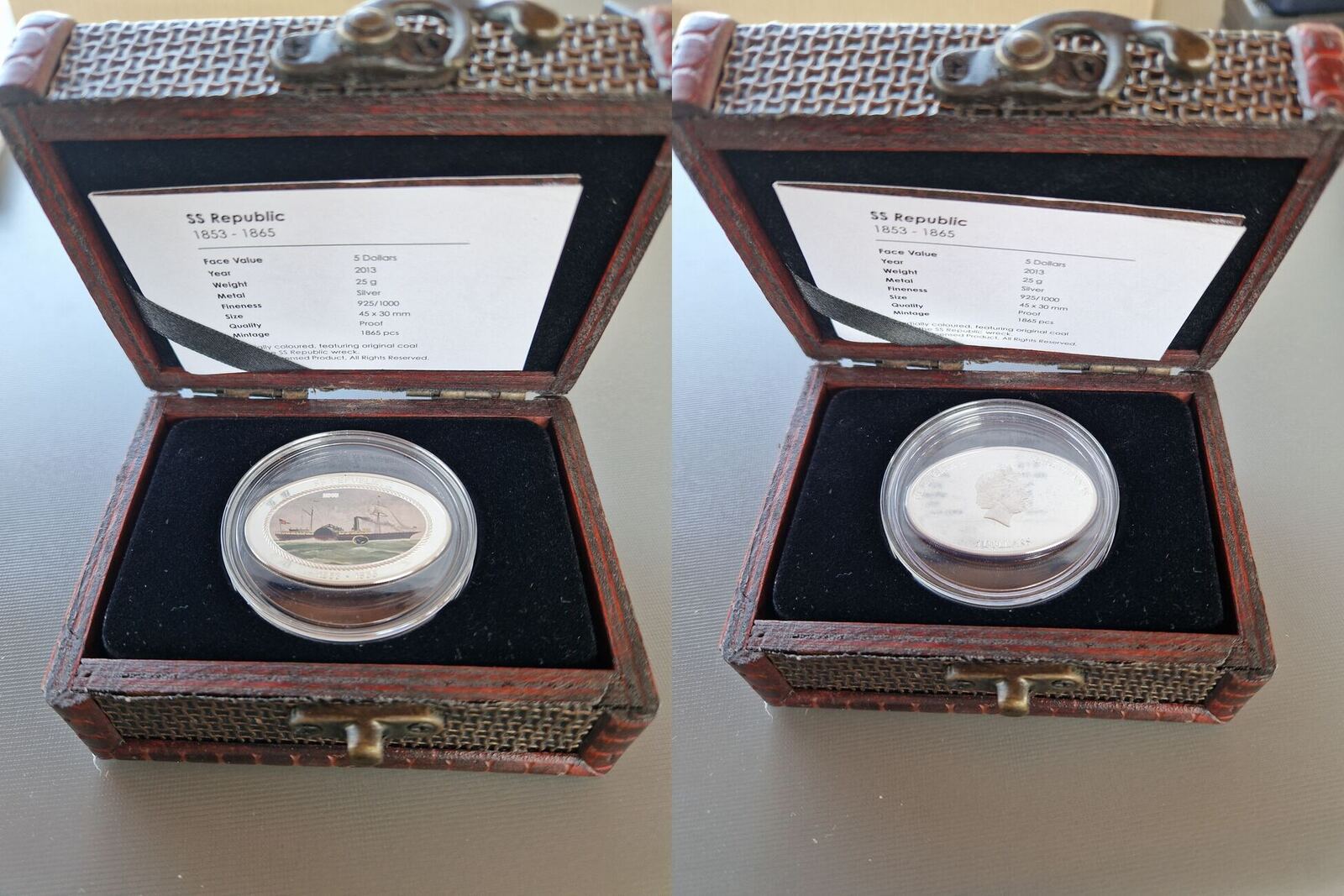 Cook Island 2013 SS Republic Proof Etui und Zertifikat | MA-Shops