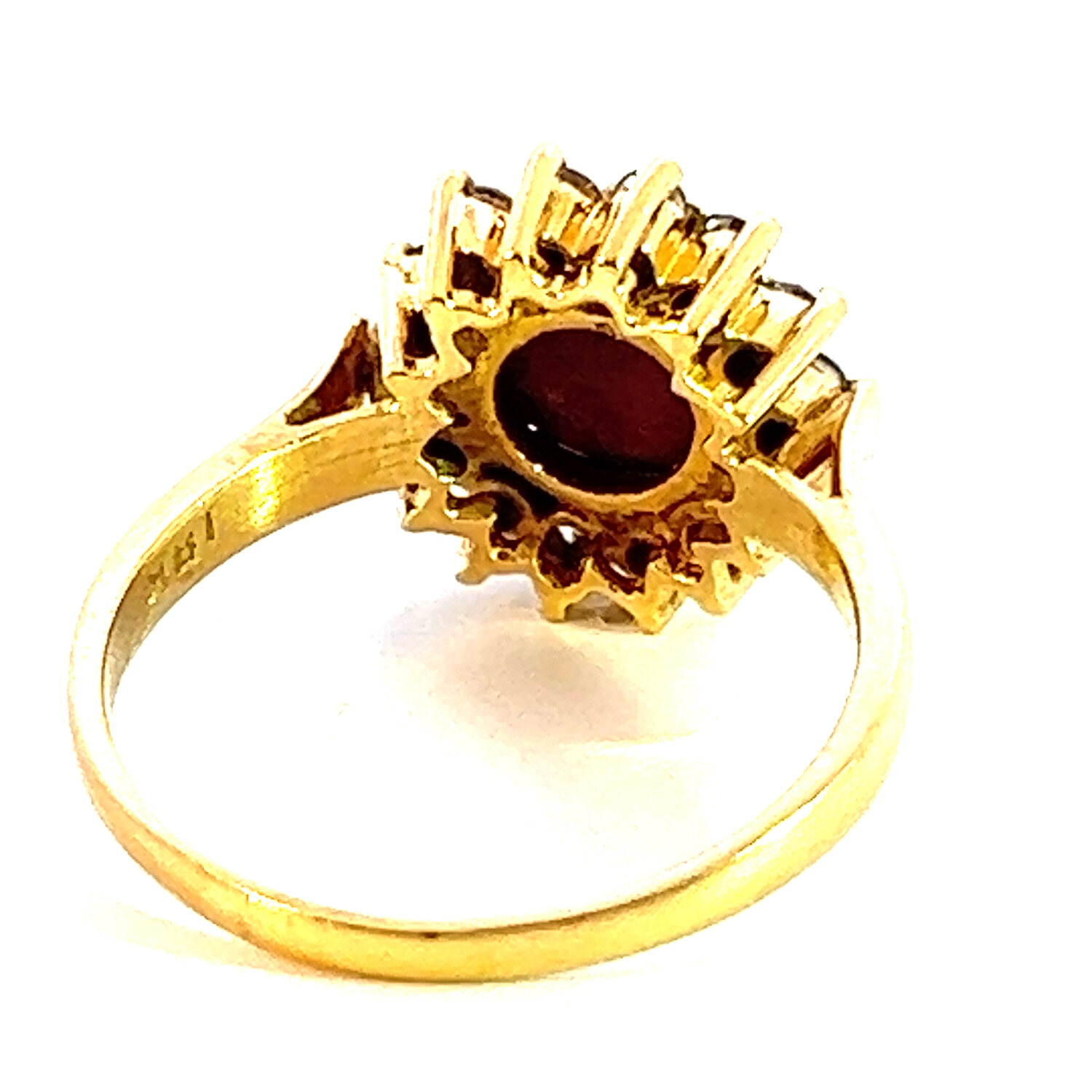 750 Gold Ring mit Stern Rubin & Diamanten, 5,68g, Ringgröße 58 Sehr gut ...