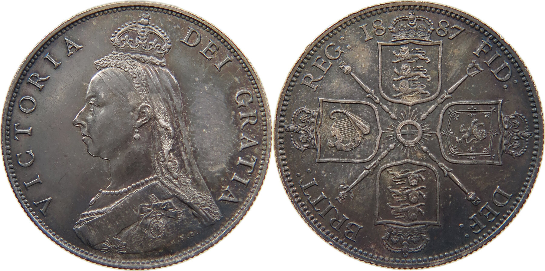 GREAT BRITAIN Victoria 1837-1901 FLORIN 1887 PROOF VERY RARE | MA-Shops