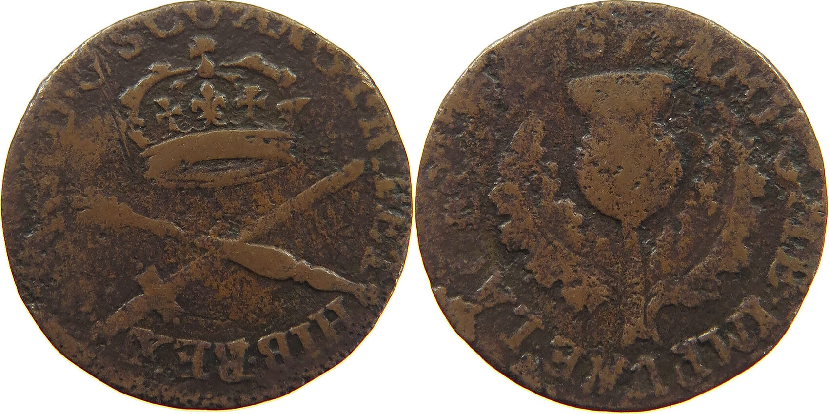 SCOTLAND TURNER 2 PENCE 1677 VERY RARE S | MA-Shops