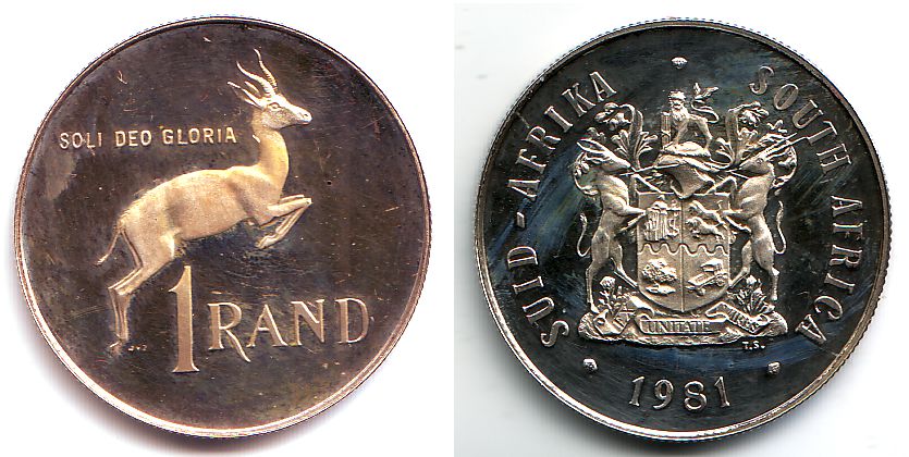 Südafrika 1 Rand 1981 Springbock Proof | MA-Shops