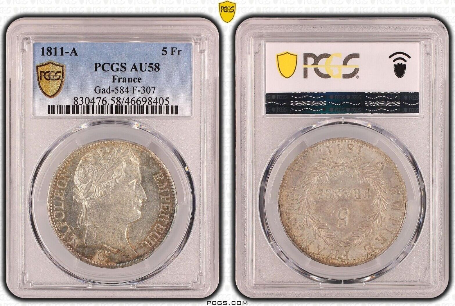 France 5 Francs 1811 Napoléon Paris Superbe PCGS AU58 | MA-Shops