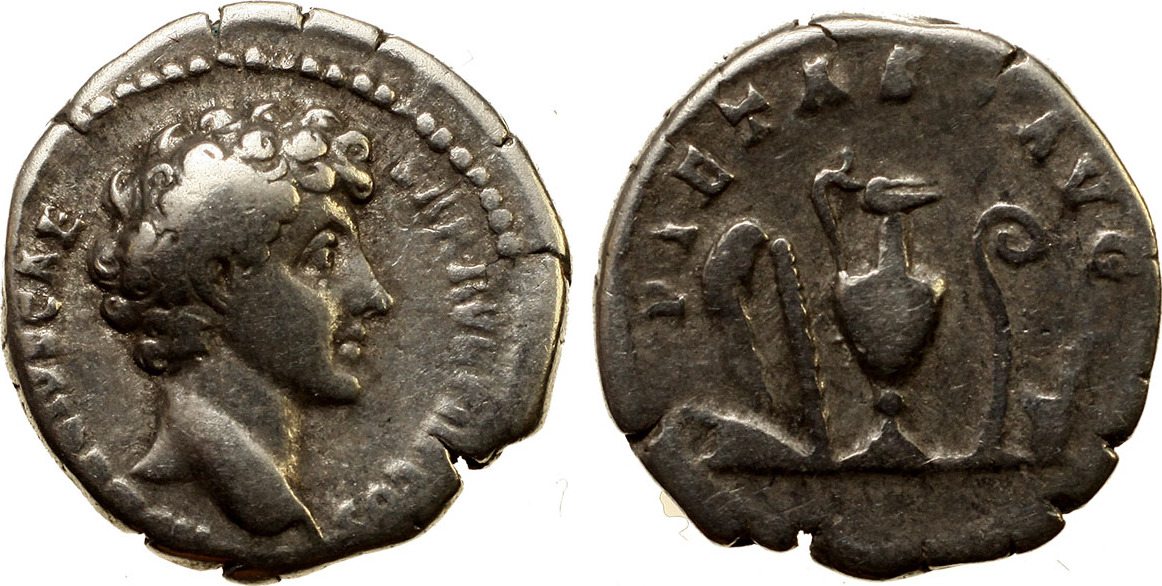 Roman Empire AR Denarius 138-161 Marcus Aurelius as Caesar, PIETAS AVG ...
