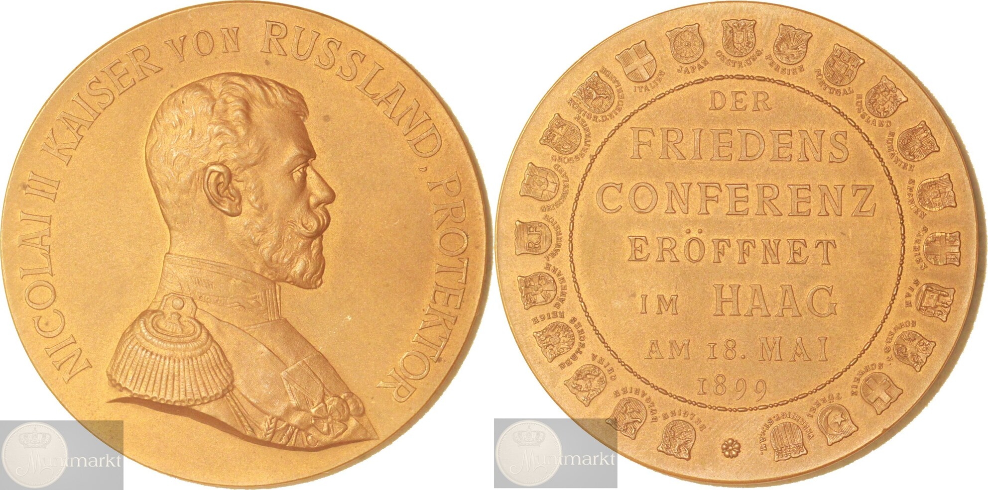 Russia / The Netherlands Historical Medal 1899 The opening of the First ...