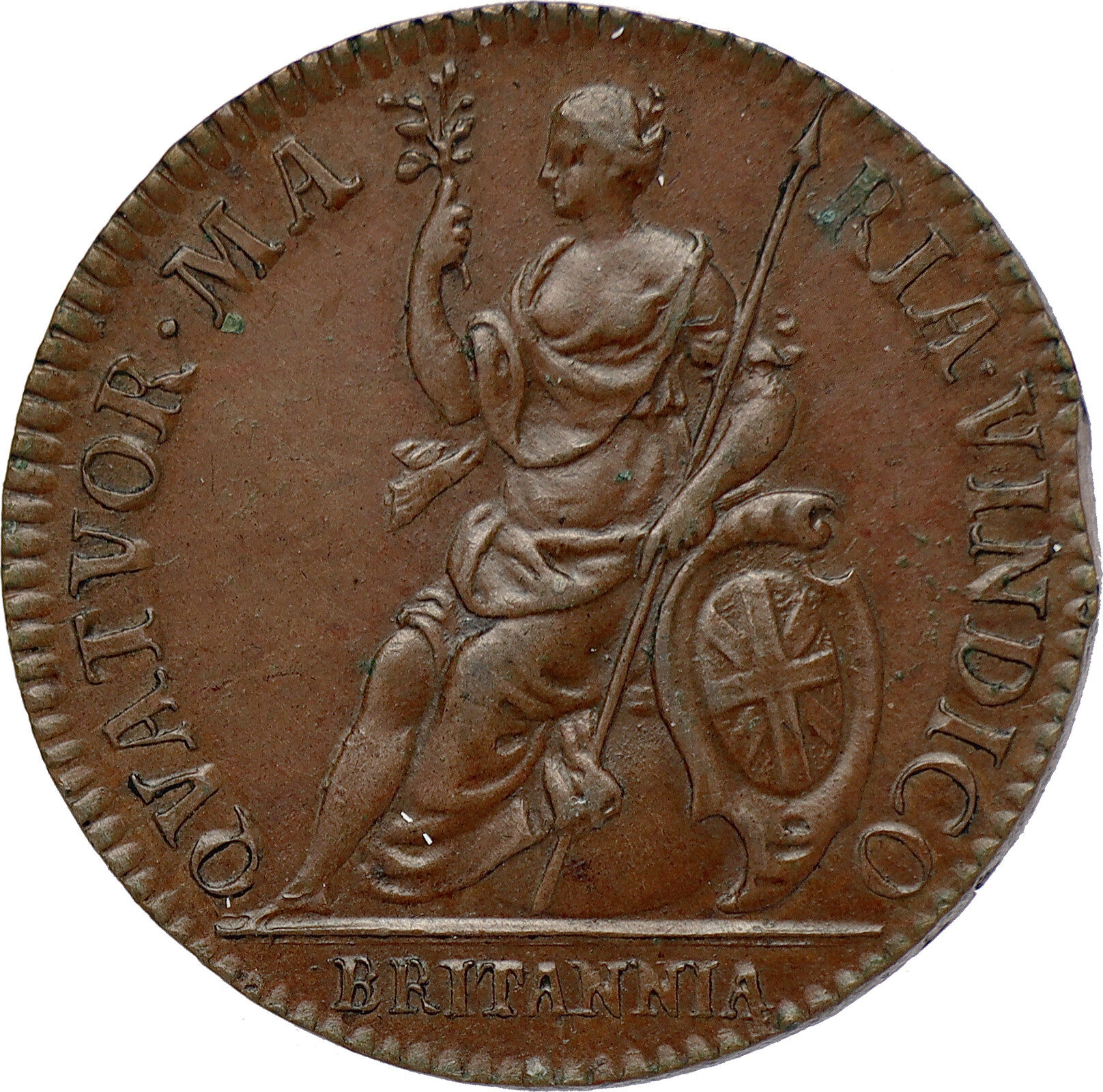 ENGLAND Pattern Farthing 1665 House of Stuart - Charles II **VERY RARE ...