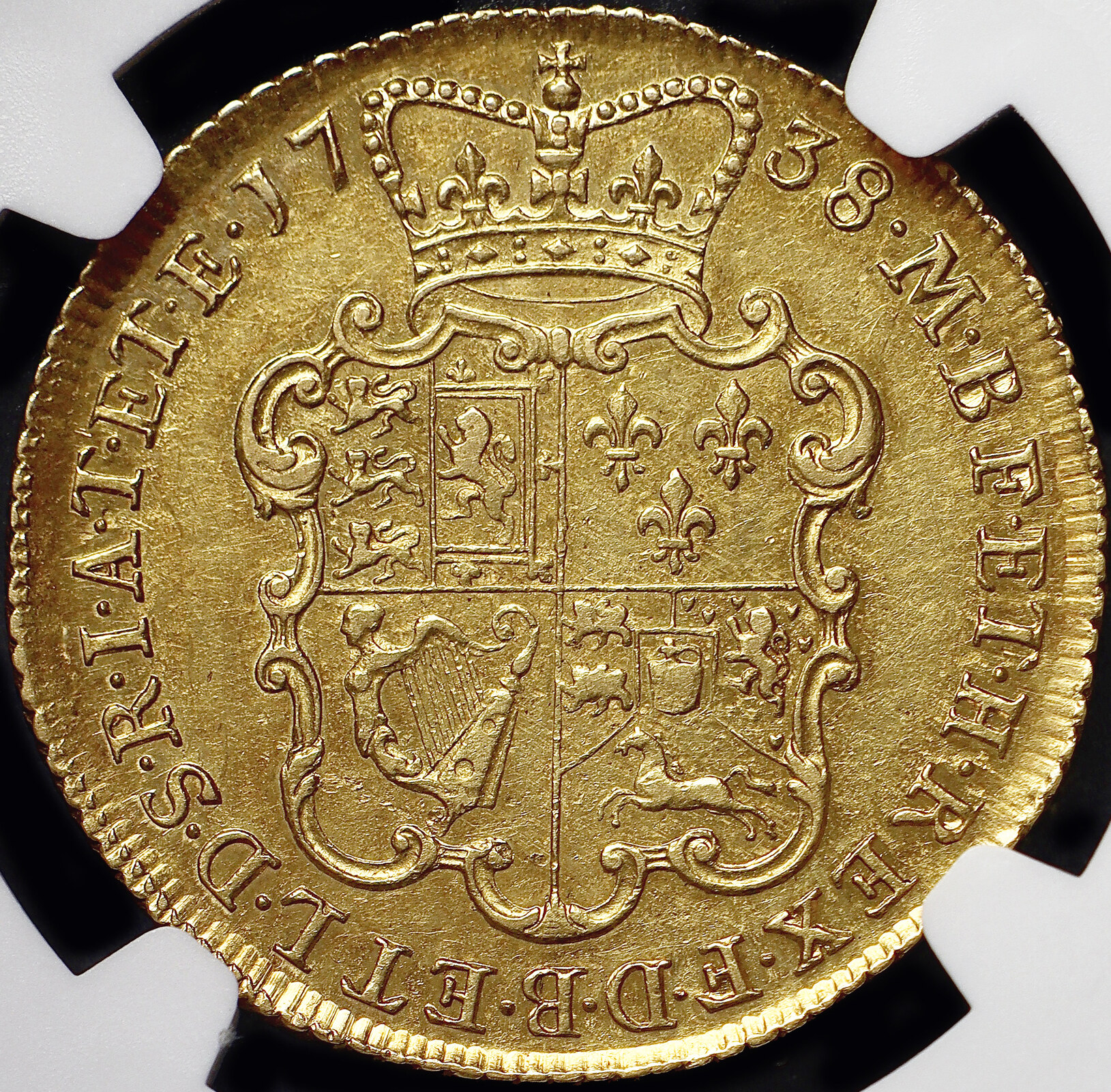 GREAT BRITAIN Two-Guineas 1738 House of Hanover - George II NGC AU 55 ...