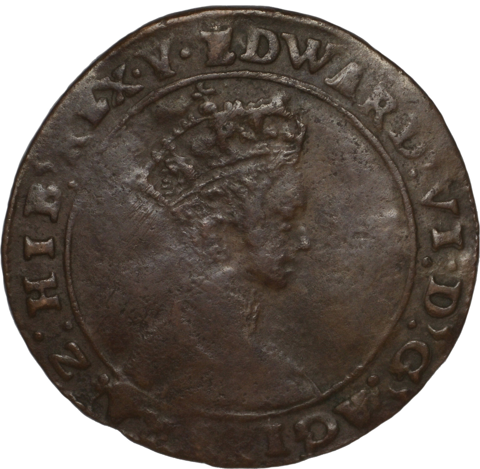 ENGLAND Æ 'Contemporary Forgery' Shilling (c. 1551) Edward VI GF/AVF ...