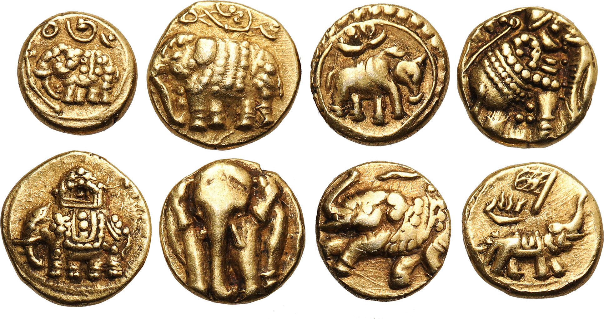 India. Mysore / Western Gangas AV Elephant Fanam XVIII cen. / X-XI cen ...