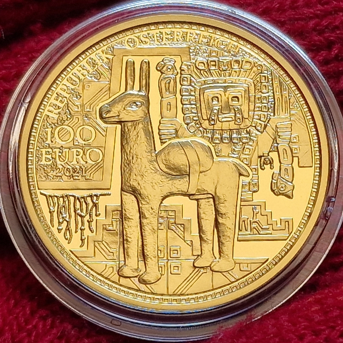 Österreich Austria 100 Euro Gold 2021 Der Goldschatz der Inkas The Gold ...