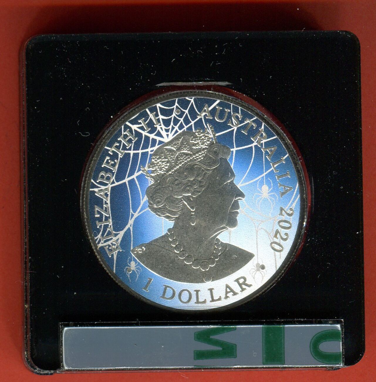 Australien 1 Dollar Farbmünze 2020 Redback Spider - Rotrückenspinne - 1 oz Silver Coin - Limited ...