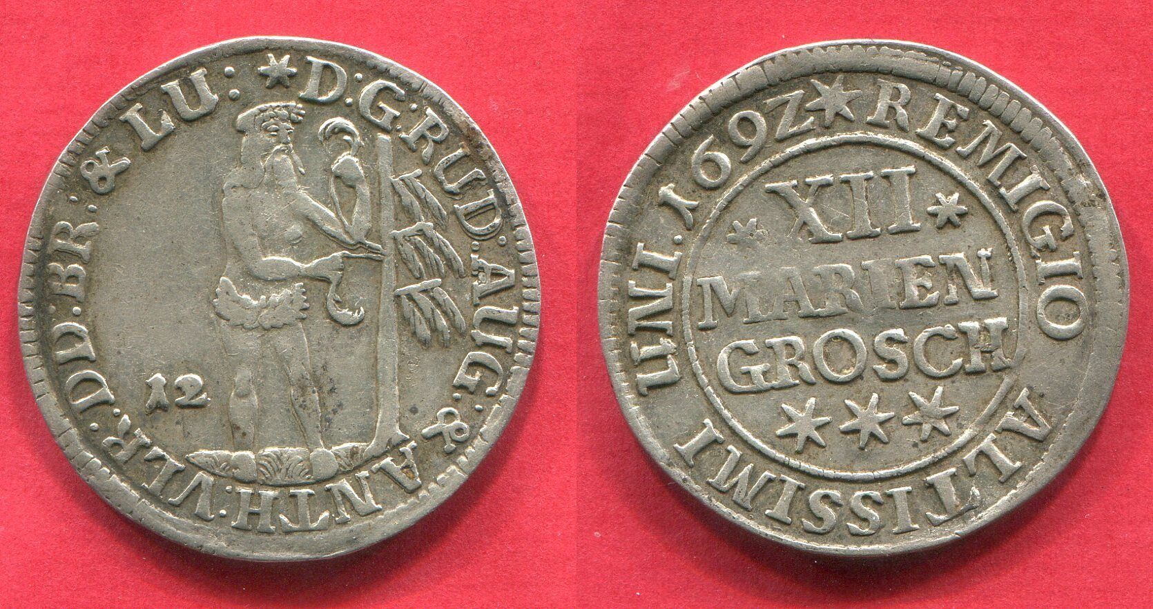 Brunswick Braunschweig Wolfenbüttel 12 Mariengroschen 1/3 Taler Wild ...