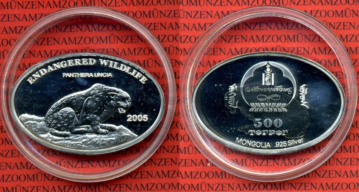 Mongoleim Mongolia 500 Tugrik / Togrog Bimetall Mongolei 500 Togrog ...