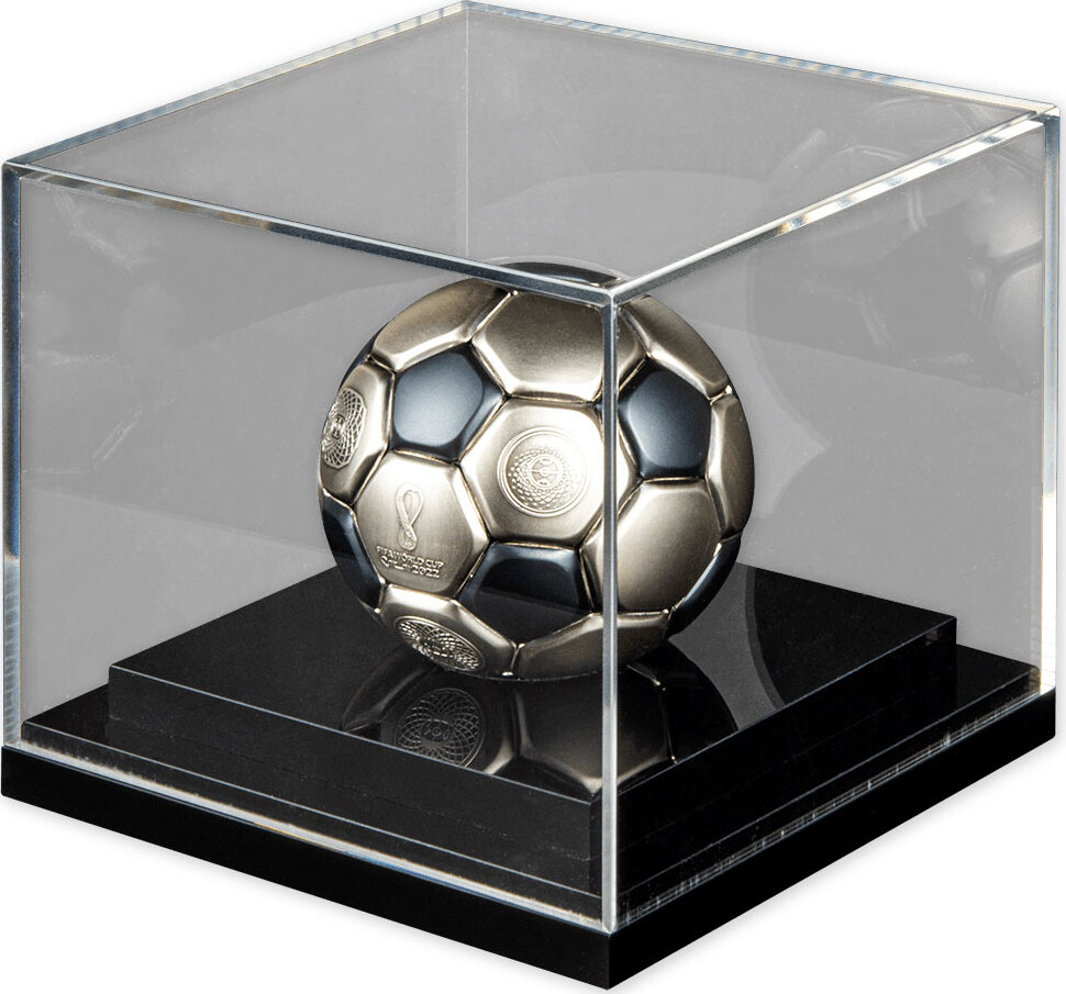 10 Dollars FIFA FOOTBALL IN QATAR SPHERICAL World Cup 3 Oz Silver Coin ...
