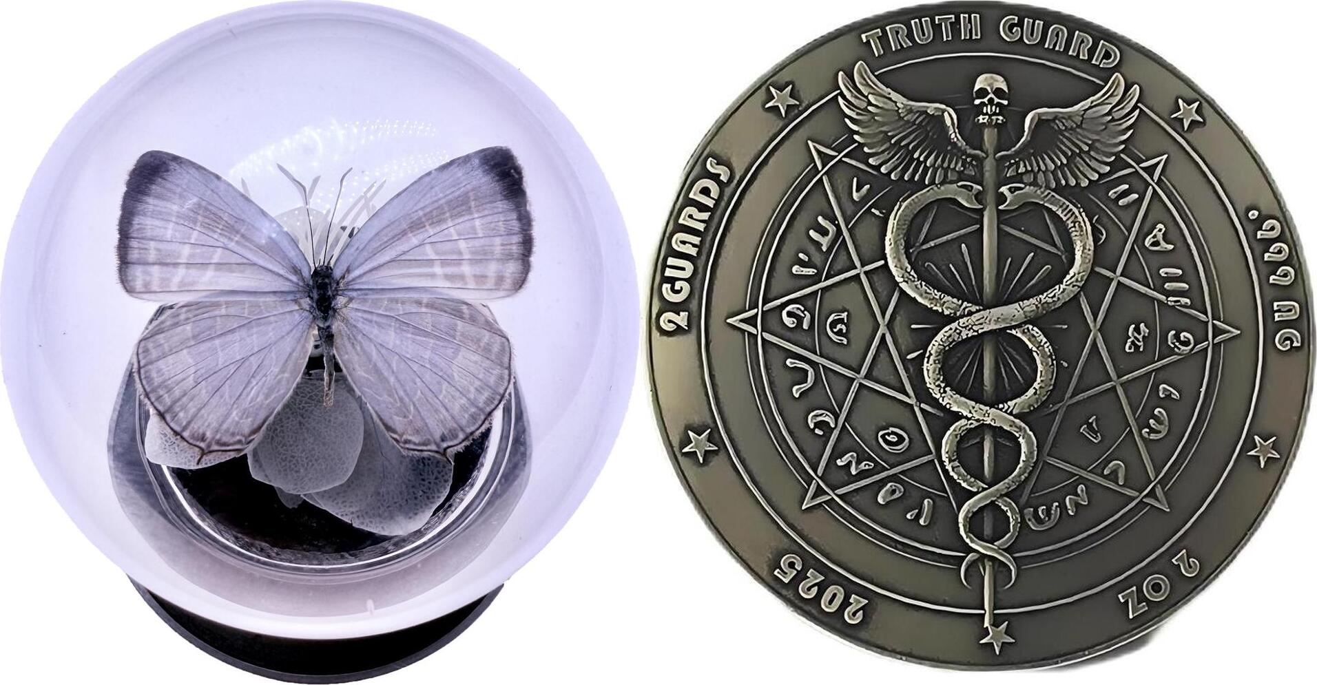 JAMIDES CELENO 2 Oz Silver Coin 2 Guards Truth Guard 2025 Antique ...