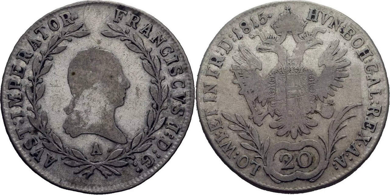 Österreich Habsburg Wien 20 Kreuzer 1815 Franz II./I., 1792-1835 VF- | MA-Shops