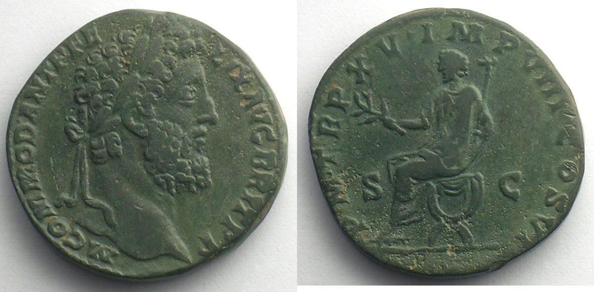 Roman empire Sesterz Commodus (177-192) Sestertius R/ PM TR P XV IMP ...