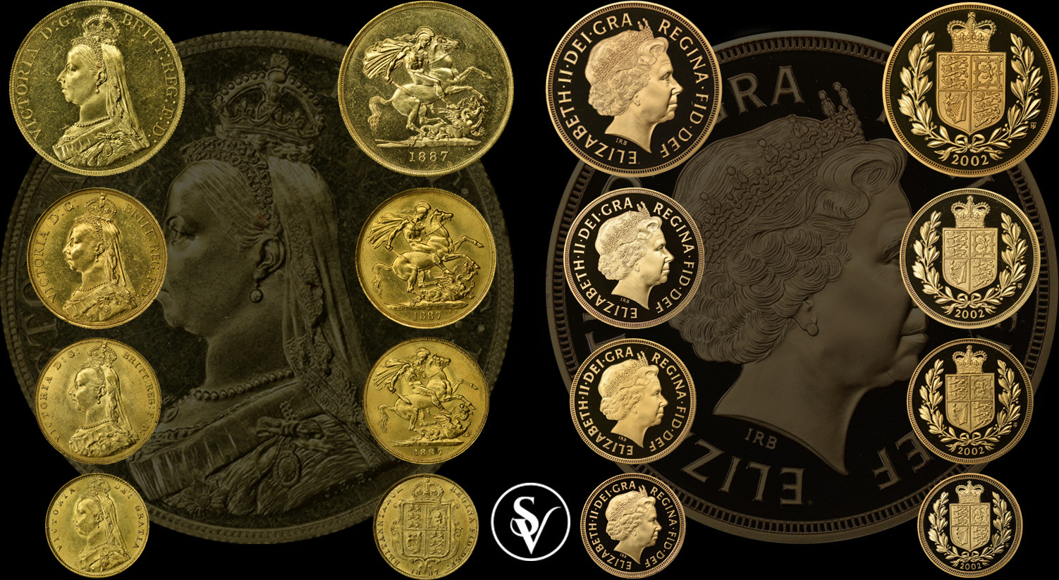 Great Britain sovereign 1887-2002 Golden Jubilee Gold Proof 8-Coin | MA ...