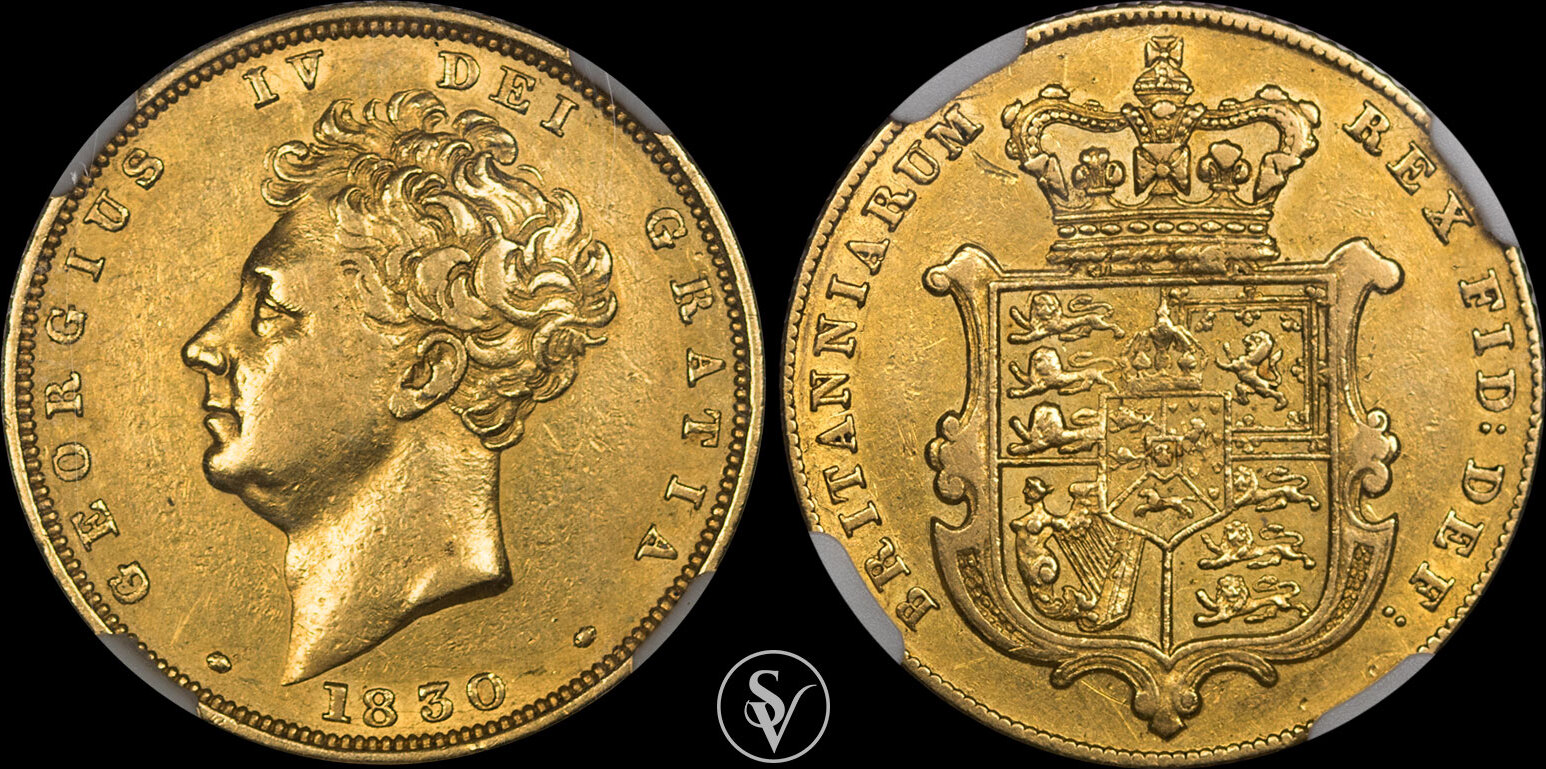 G.BRITAIN 1SOV 1830 George IV NGC AU 53 | MA-Shops