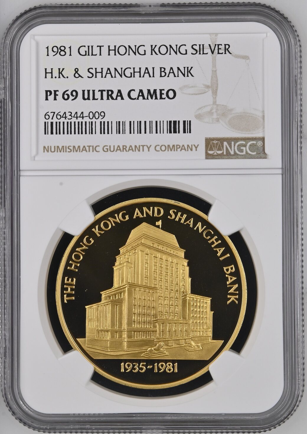 1981 中国金銀メダル 1911 XINHAI 70TH ANNI NGC PF65 by Feng Yunming（HONG KONG 1981 GILT 1986 Gold Seal ...