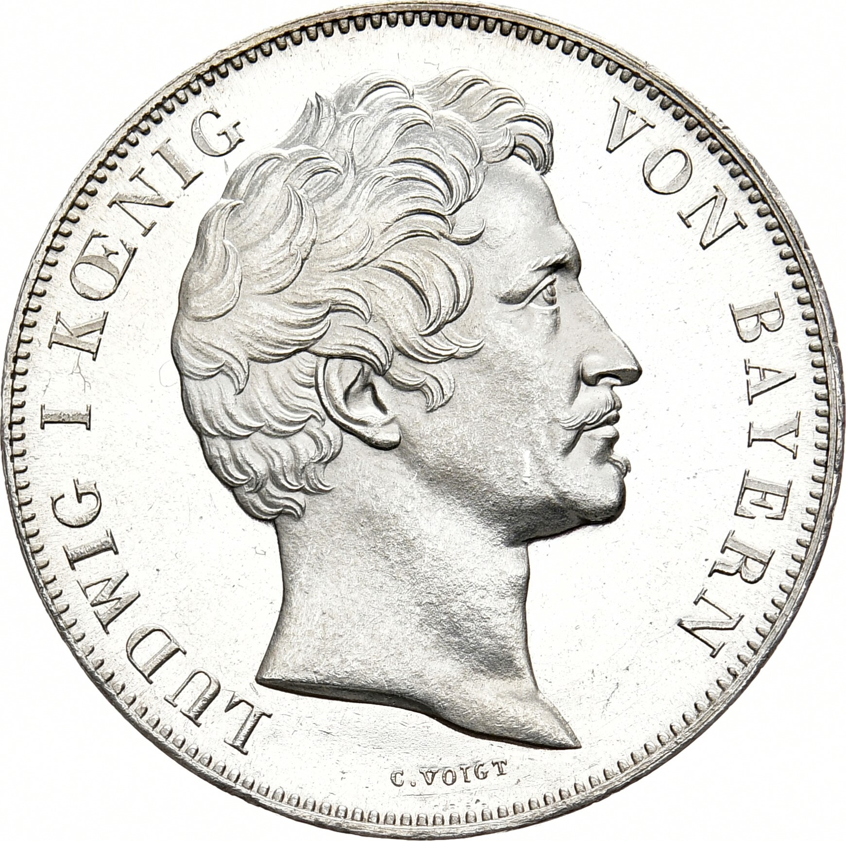 Bayern. Vereinsdoppeltaler 1837. Ludwig I., 1825-1848. Von polierten Stempeln, min. Kratzer, CH ...