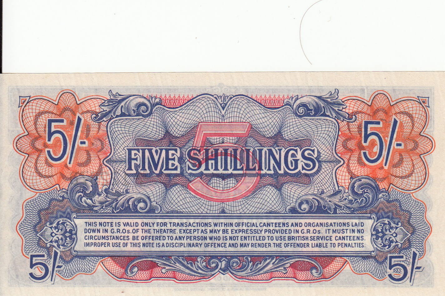 Great Britain 5 Shillings 1948 MILITARY P.M20c UNC | MA-Shops
