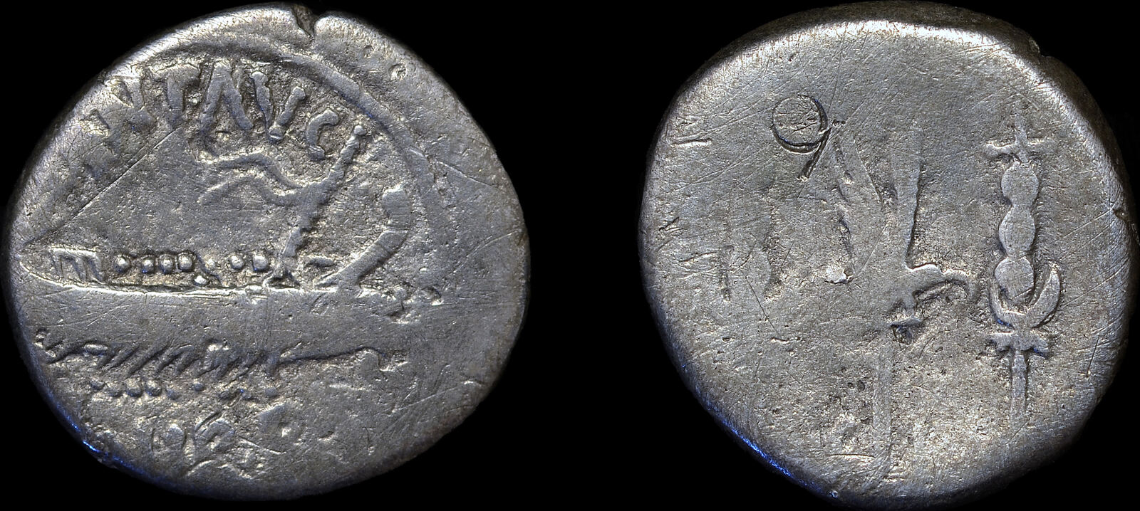 ANCIENT ROME 32-31 BC MARK ANTONY, SILVER LEGIONARY DENARIUS | MA-Shops