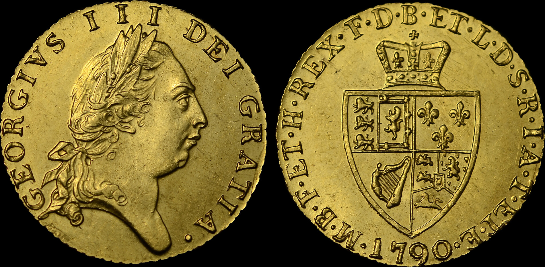 GREAT BRITAIN GEORGE III 1790 GOLD HALF-GUINEA | MA-Shops